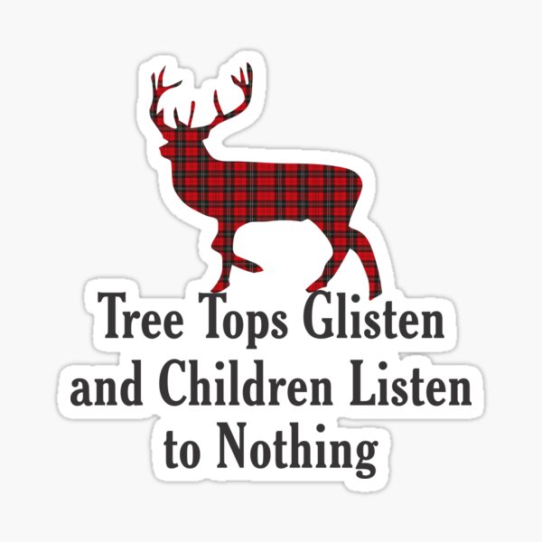 "tree tops glisten" Sticker for Sale by NasirDesigner | Redbubble