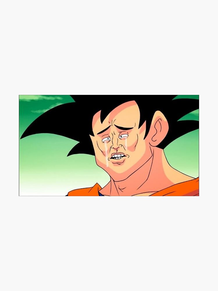"Goku funny face sticker " Sticker for Sale by Hoolliday | Redbubble
