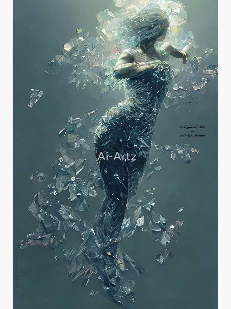 "Crystal Mermaid" Sticker for Sale by Ai-Artz | Redbubble