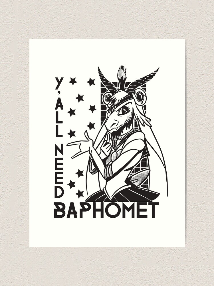 "Y'all need Baphomet - Funny Anime Baphomet Devil Parody" Art Print for ...