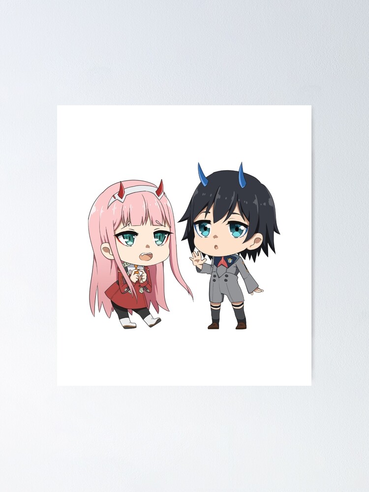 "zero two and hiro | Darling in the FranXX" Poster for Sale by Yor-art ...