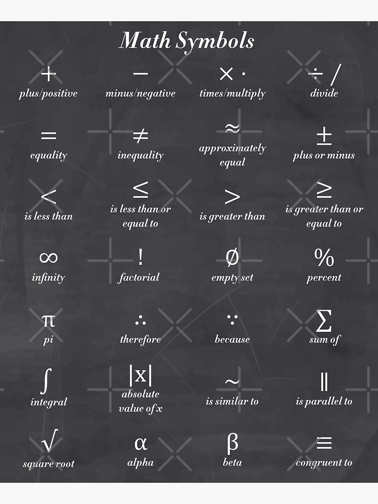 "Math Symbols" Sticker for Sale by ScienceCorner | Redbubble