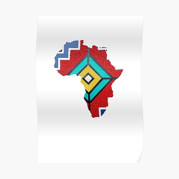 "Map of Africa displaying Ndebele artwork" Poster for Sale by ...