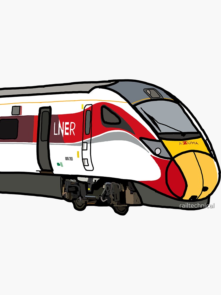 "Class 800 Azuma Train" Sticker for Sale by railtechnical | Redbubble