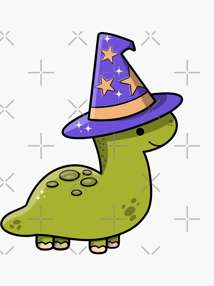 "Dino Wizard" Sticker for Sale by ISpyKawaii | Redbubble