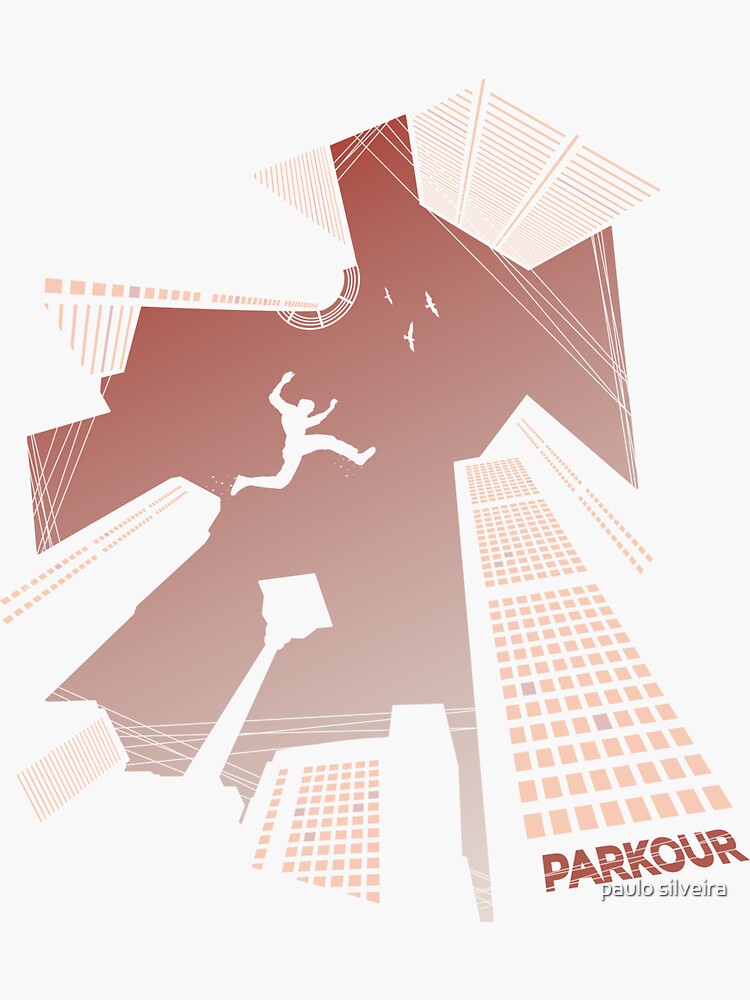 "Parkour, the most extreme sport." Sticker for Sale by hypnotzd | Redbubble