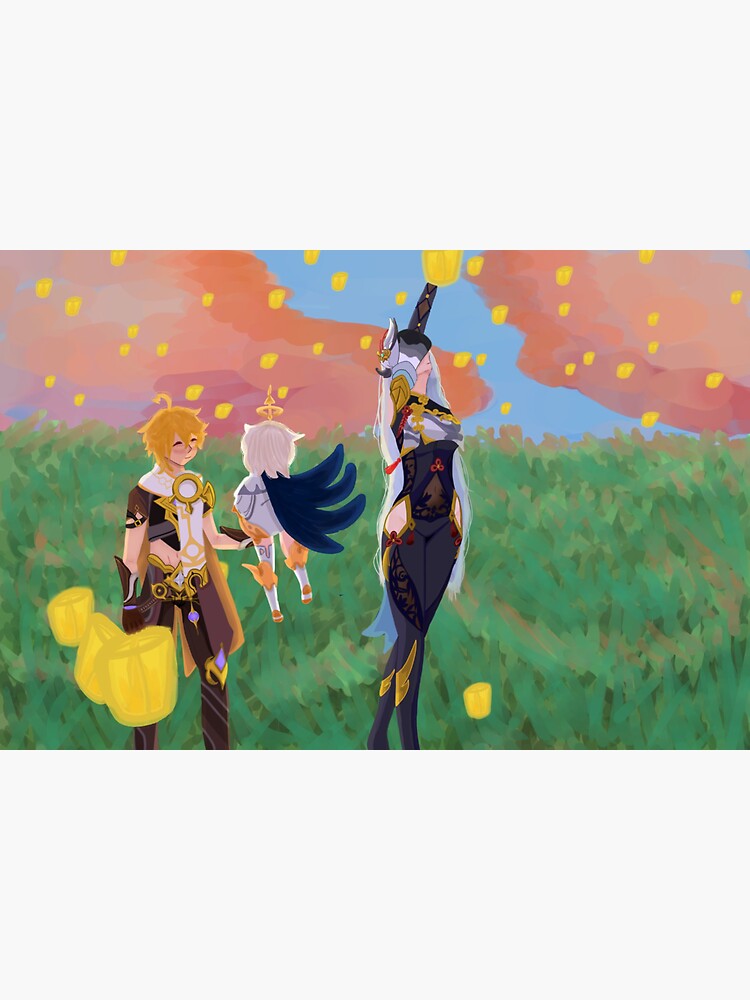 "Shenhe's First Lantern Rite" Sticker for Sale by nissearchives | Redbubble