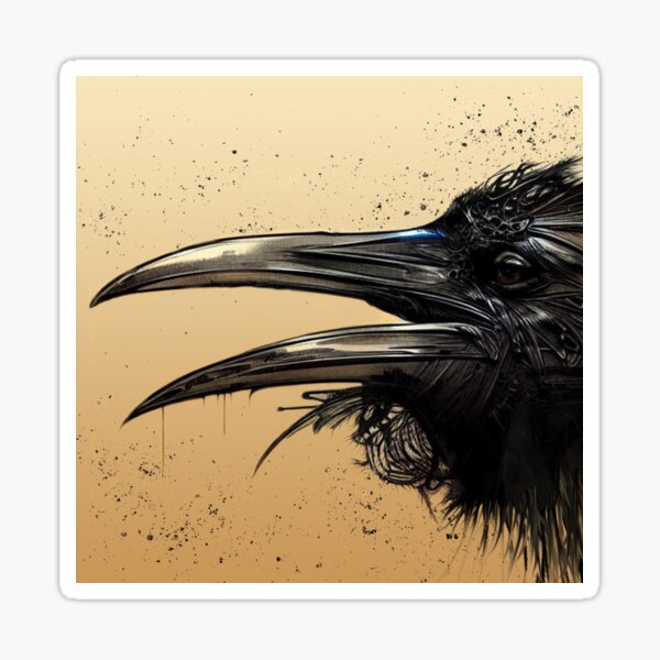 "Old Crow" Sticker for Sale by WildBirdArt | Redbubble