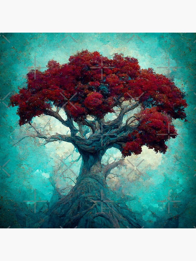 "The Maroon Tree of Wisdom" Poster for Sale by arabesquets | Redbubble