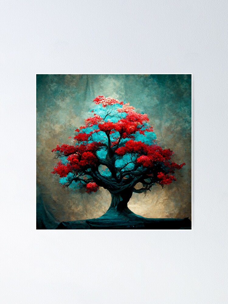 "The Maroon Tree of Wisdom" Poster for Sale by arabesquets | Redbubble