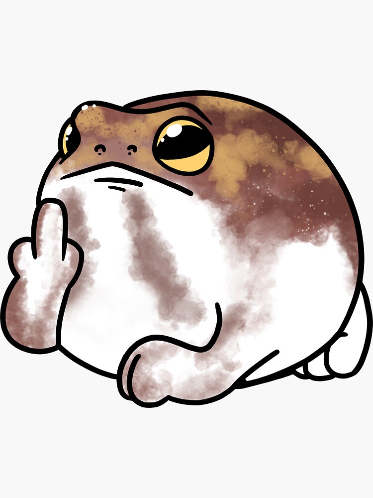 "A Mean Desert Rain Frog" Sticker for Sale by cake-for-all | Redbubble