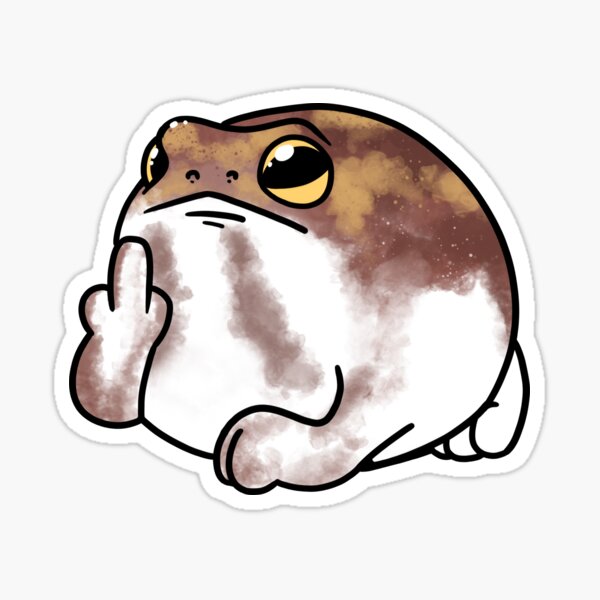 "A Mean Desert Rain Frog" Sticker for Sale by cake-for-all | Redbubble