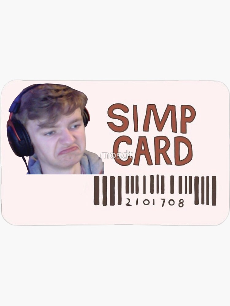 "Tommyinit minecraft simp card. (dreamsmp)" Sticker for Sale by mosdt ...
