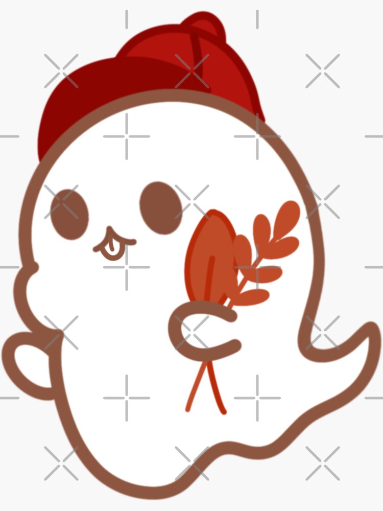 "Cute Derpy Face Kawaii Ghost " Sticker for Sale by ISpyKawaii | Redbubble