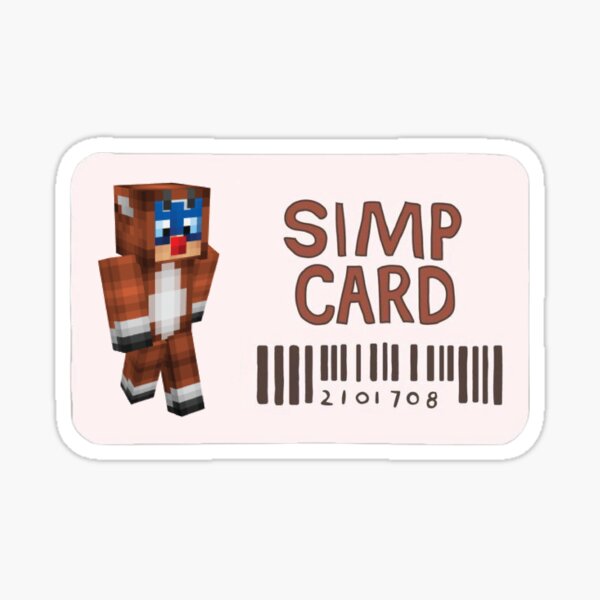 "callahan minecraft skin simp card" Sticker for Sale by mosdt | Redbubble
