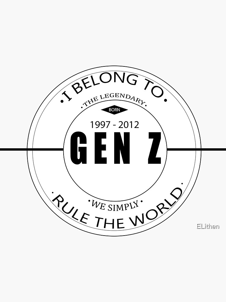 "Gen Z 1997-2012" Sticker for Sale by ELithen | Redbubble