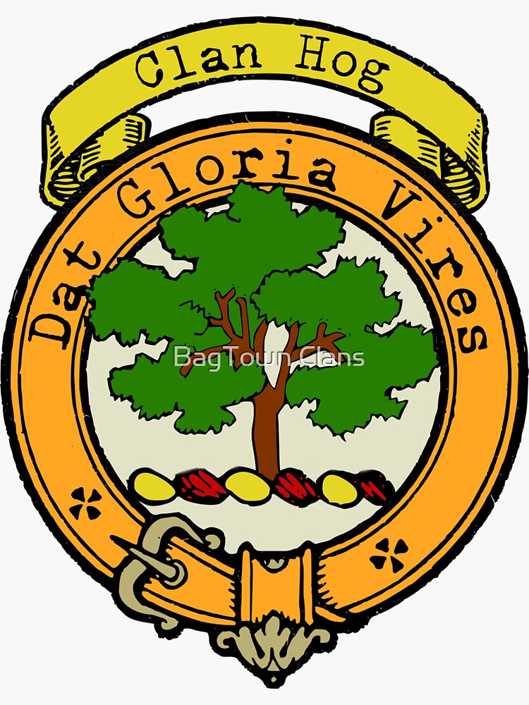 "Hog Clan Surname crest" Sticker for Sale by ljrigby | Redbubble