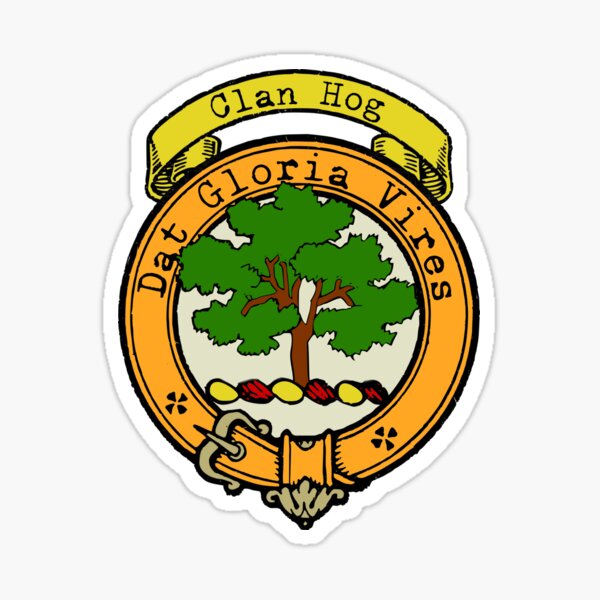 "Hog Clan Surname crest" Sticker for Sale by ljrigby | Redbubble