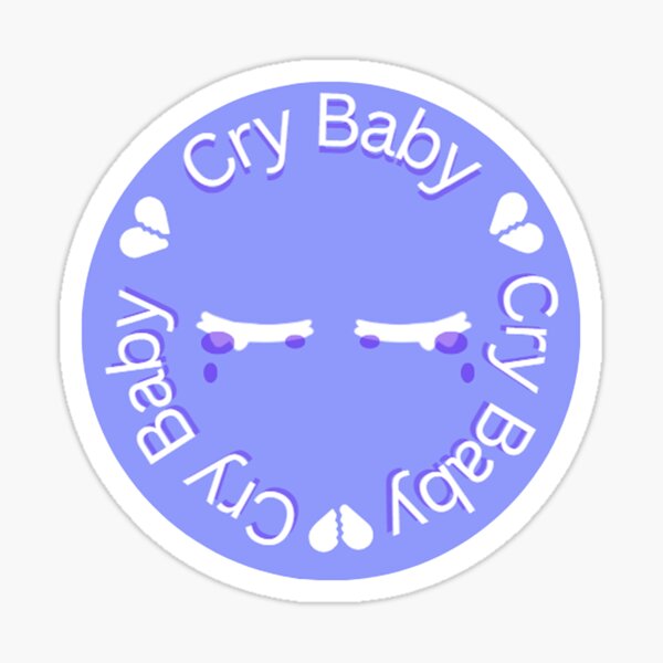 "Cry Baby Kawaii Anime Crying Patch Sticker Design" Sticker for Sale by ...