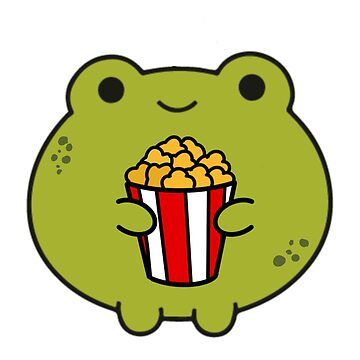 "Frog with Popcorn" Sticker for Sale by ISpyKawaii | Redbubble