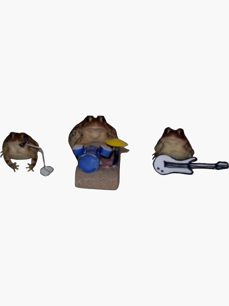 "Frog rock band" Sticker for Sale by memespamer | Redbubble