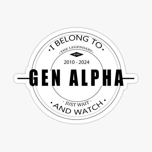 "Gen Alpha" Sticker for Sale by ELithen | Redbubble
