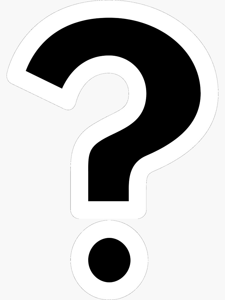 "question mark sticker" Sticker for Sale by Swobodzio | Redbubble