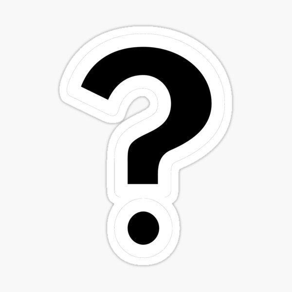 "question mark sticker" Sticker for Sale by Swobodzio | Redbubble