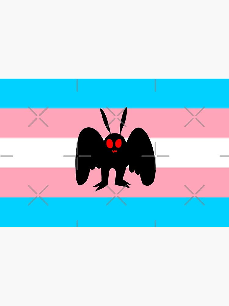 "Mothman trans pride" Sticker for Sale by moth-bonez | Redbubble