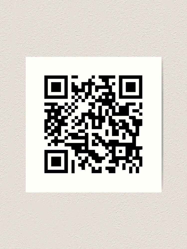 "Rick Roll QR code" Art Print for Sale by colornarnia | Redbubble