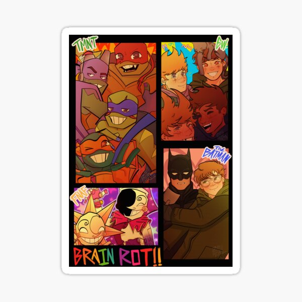 "Brain Rot" Sticker for Sale by Peachpoppp | Redbubble