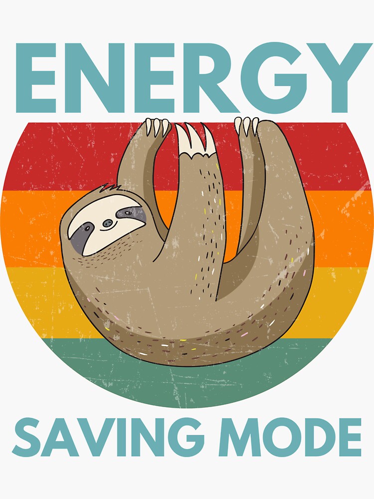"Energy Saving Mode" Sticker for Sale by giftshopio | Redbubble