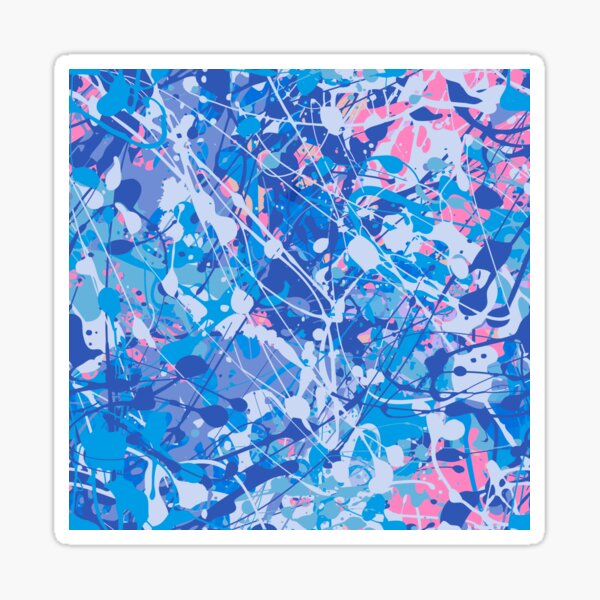 "Blue Pink splash color" Sticker for Sale by MG-S | Redbubble