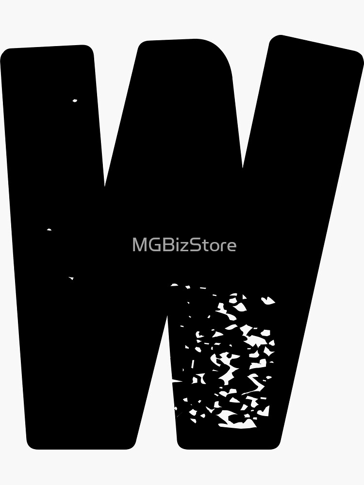 " Letter W Capital Alphabet" Sticker for Sale by MGBizStore | Redbubble