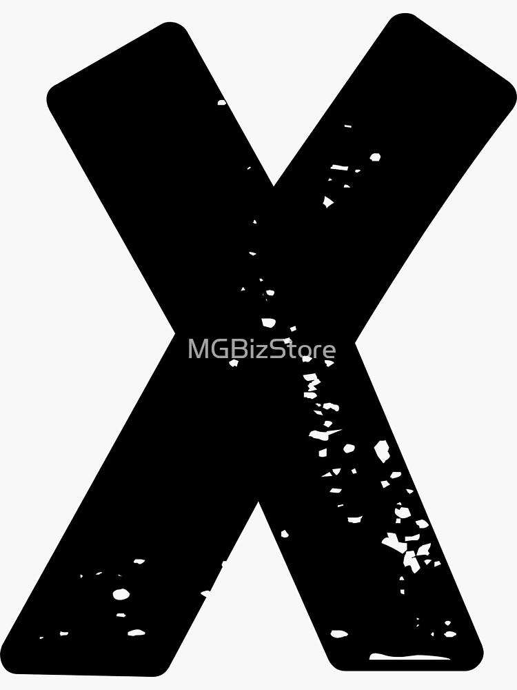 "Letter X Capital Alphabet" Sticker for Sale by MGBizStore | Redbubble