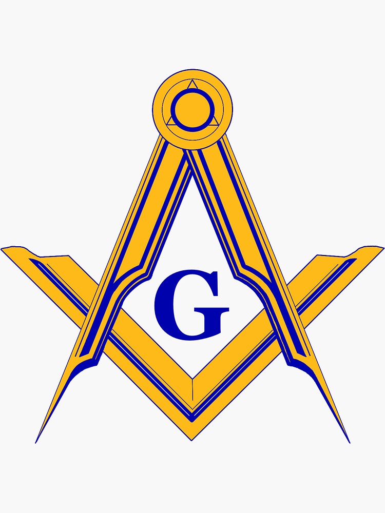 "Masonic Square and Compass" Sticker for Sale by DeliverByDesign ...
