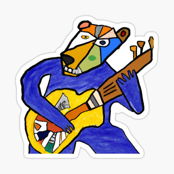 "Grooving Bear" Sticker for Sale by Raddison | Redbubble