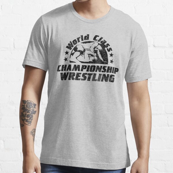 "World Class Championship Wrestling distressed in black" T-shirt for ...