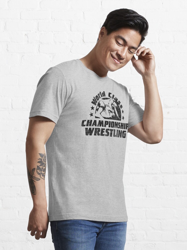 "World Class Championship Wrestling distressed in black" T-shirt for ...