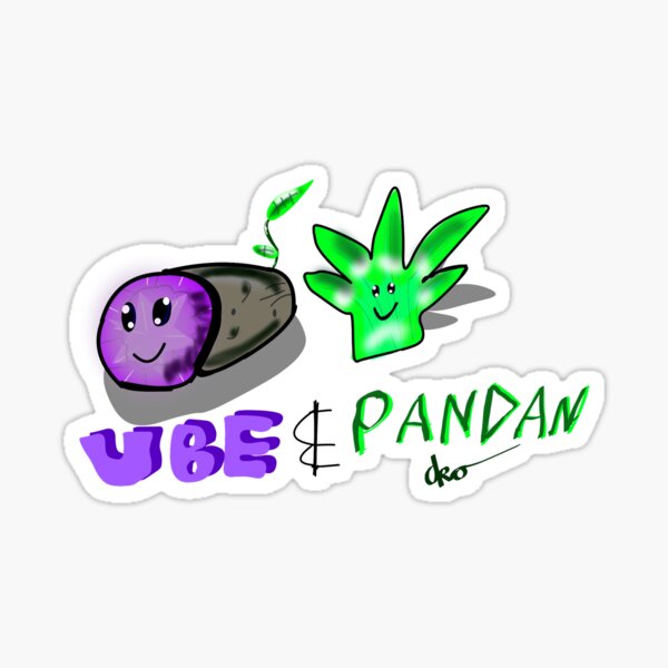 "Ube And Pandan." Sticker for Sale by HuskieToonsLady | Redbubble