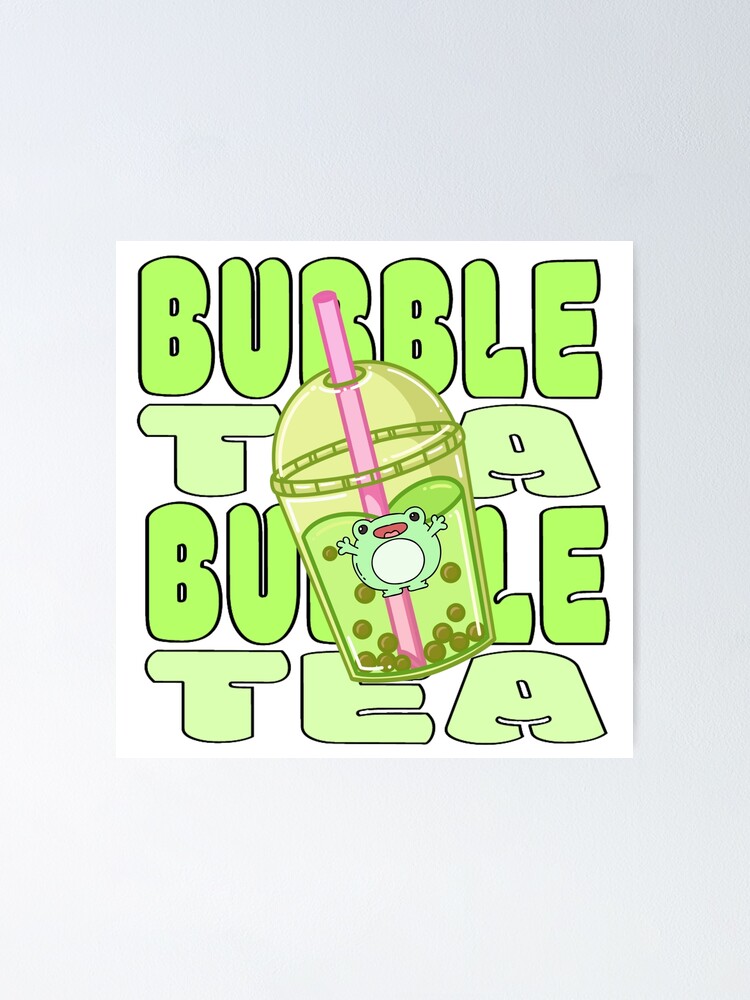 "Frog Bubble Tea" Poster for Sale by MuchY1 | Redbubble