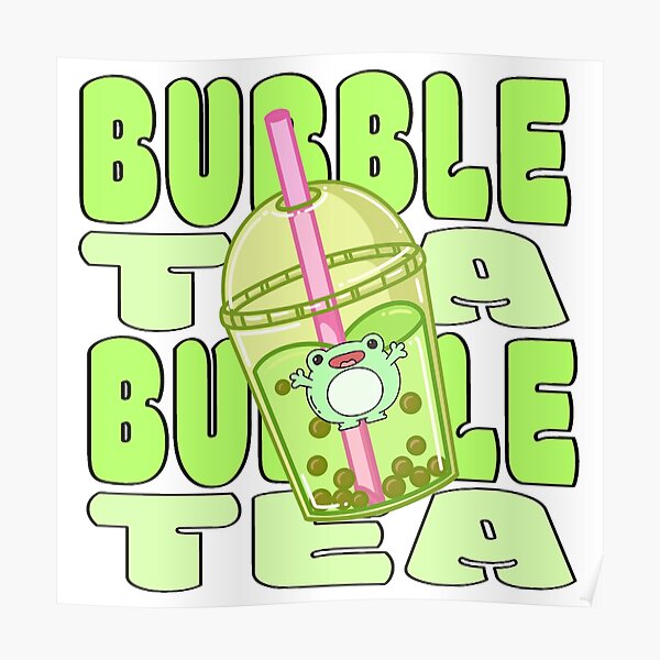 "Frog Bubble Tea" Poster for Sale by MuchY1 | Redbubble
