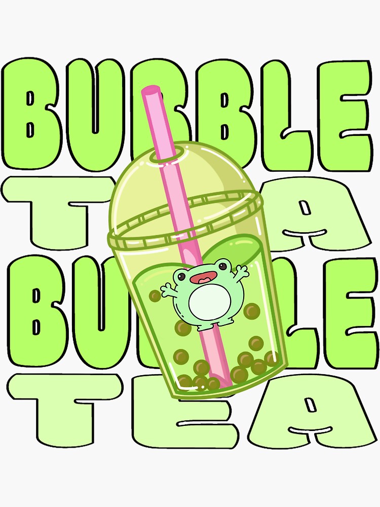 "Frog Bubble Tea" Sticker for Sale by MuchY1 | Redbubble