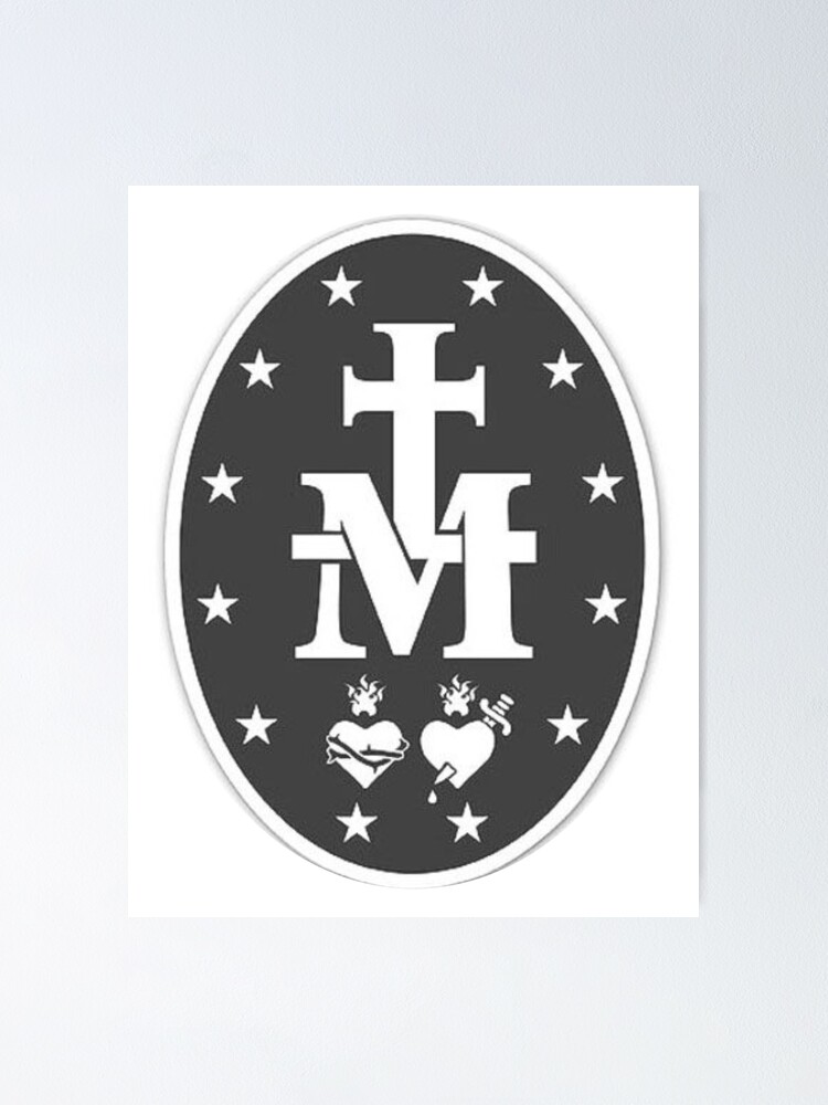 "Miraculous medal - Catholic gifts - marian cross " Poster for Sale by ...
