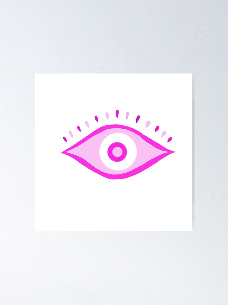 " Pink Evil Eye" Poster for Sale by ajmsf | Redbubble