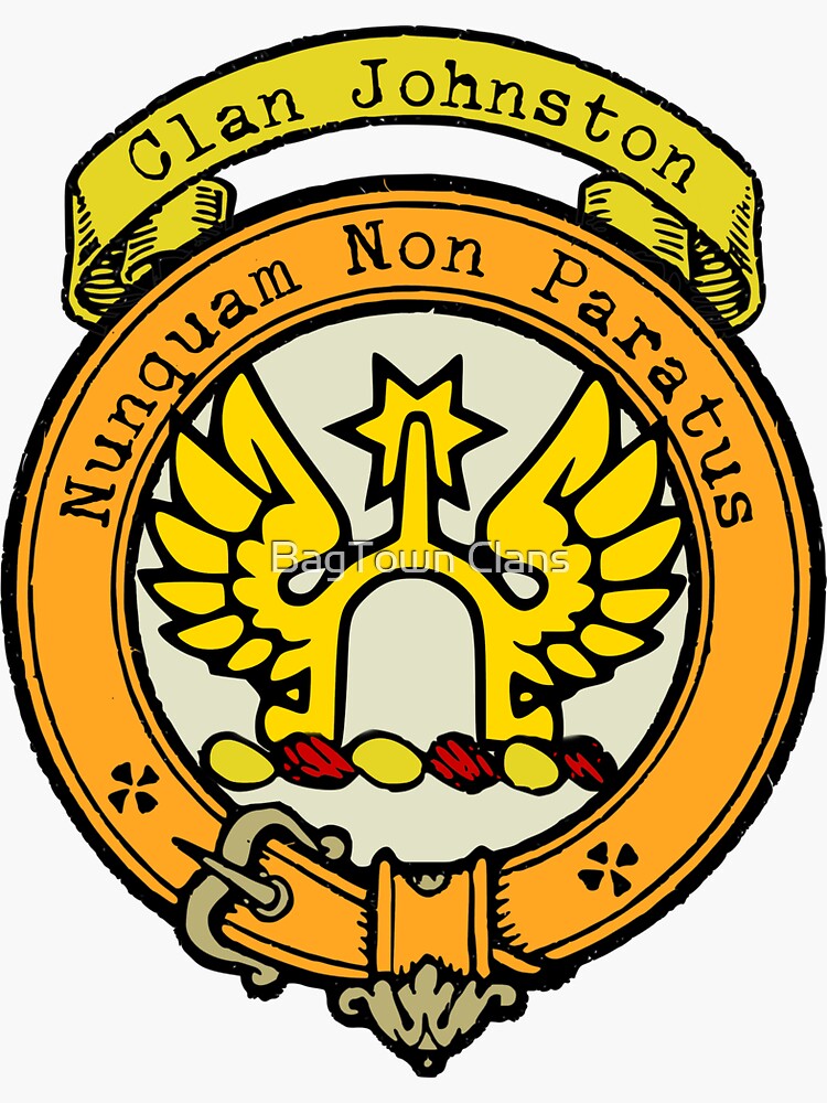 "Johnston Clan Surname crest" Sticker for Sale by ljrigby | Redbubble