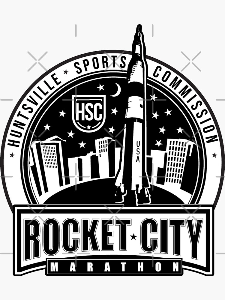 "Rocket City Marathon" Sticker for Sale by togoisback | Redbubble