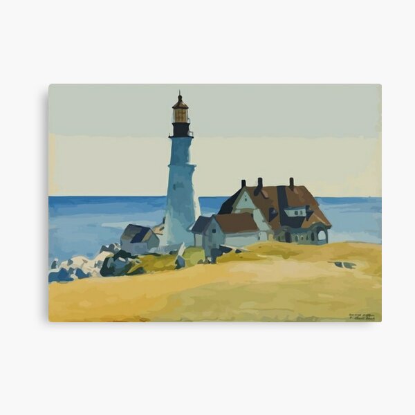 Edward Hopper Lighthouse And Buildings Artwork By Edward Hopper Lighthouse Canvas Print For