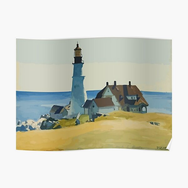 "Edward Hopper Lighthouse and buildings , artwork by Edward Hopper ...