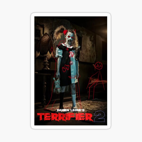 "Terrifier girl posted " Sticker for Sale by eliohaberman | Redbubble
